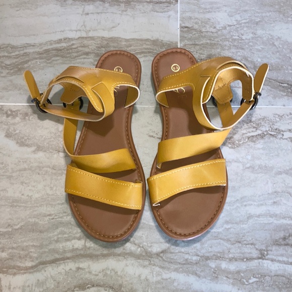 Rouge Helium | Shoes | Mustard Yellow Sandals | Poshmark